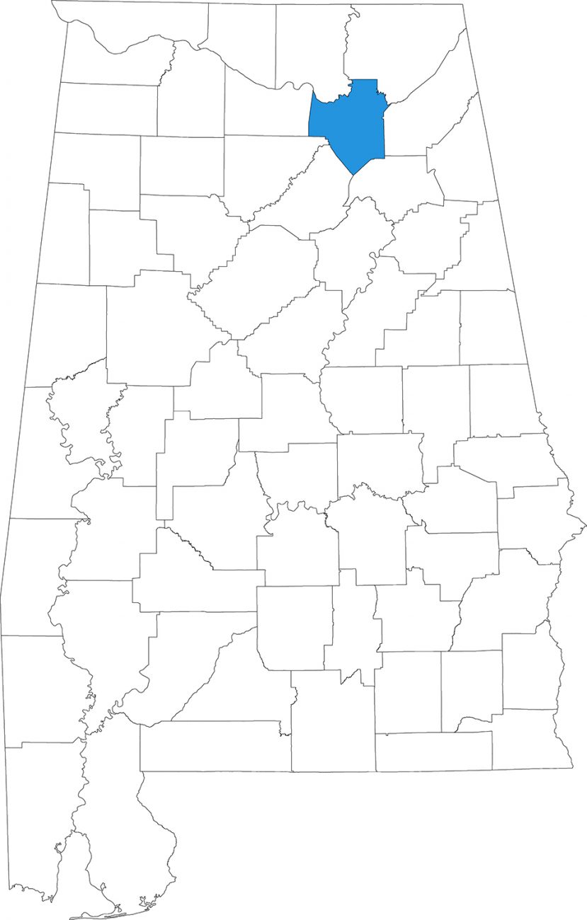 Marshall County Map - Encyclopedia of Alabama